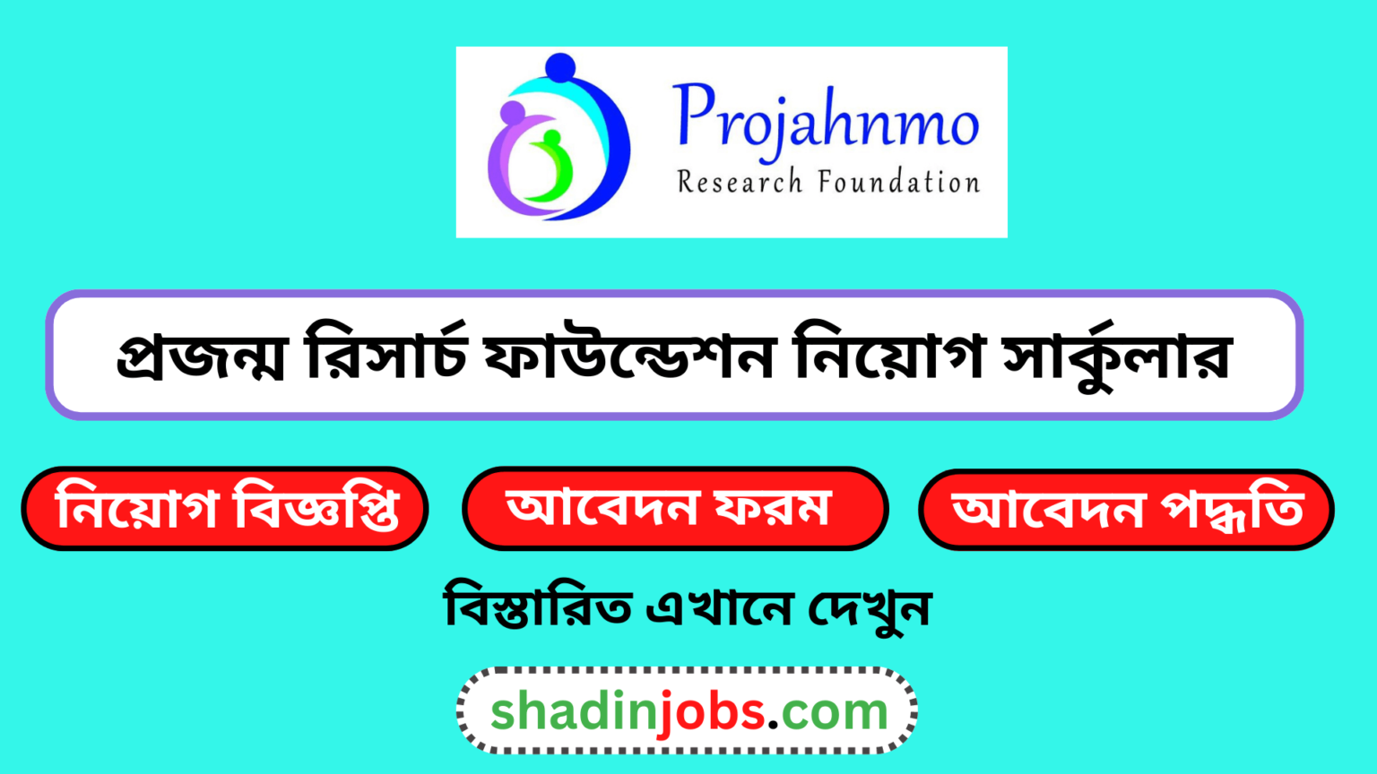 প্রজন্ম রিসার্চ ফাউন্ডেশন নিয়োগ বিজ্ঞপ্তি ২০২৬